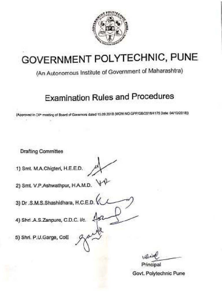 Exam Rule | PDF | Books | Curriculum