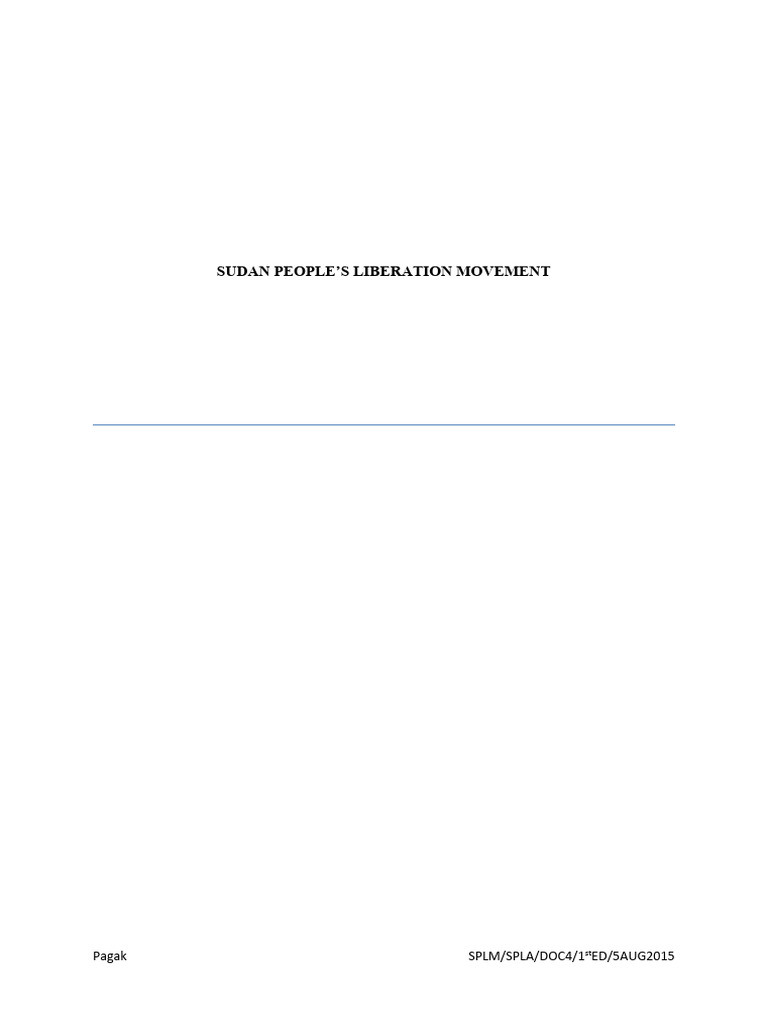 SPLM Internal Regulations 2015 | PDF | Audit