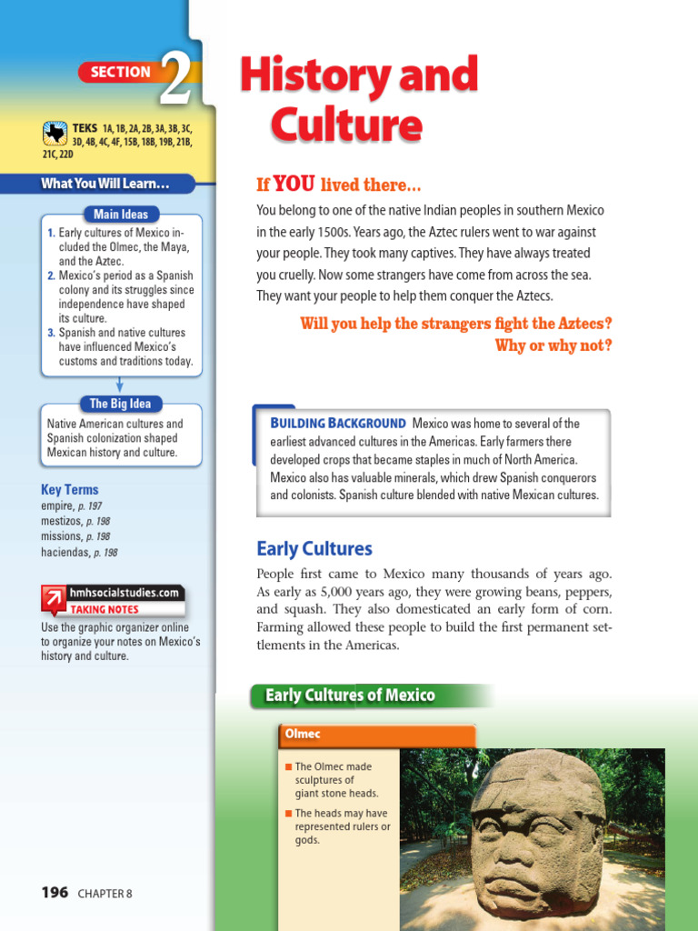 Chapter 8 Section 2 Reading | PDF | New Spain | Mexico