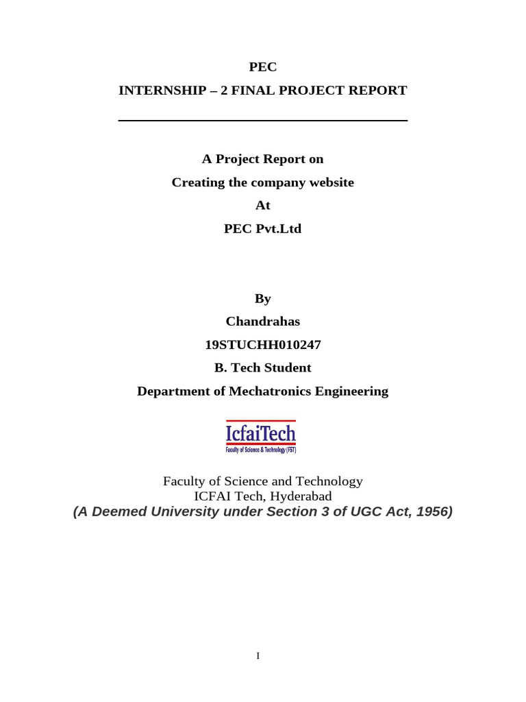 Chandrahas, Final Report, Mechatronics | PDF | Share Point | Microsoft ...