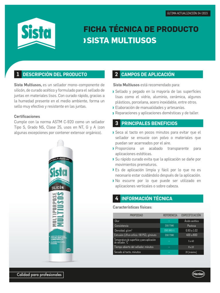 SISTA Multiusos Es - MX | PDF | El plastico | Materiales
