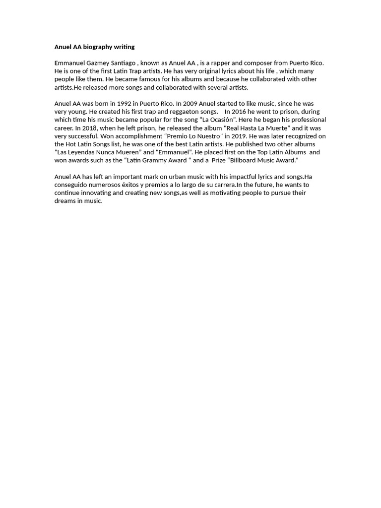 Biography Shayla | PDF