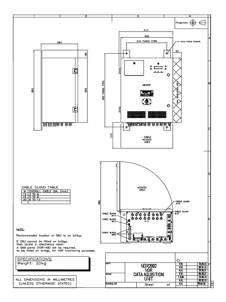 IBS80155 Voyage Data Recorder Dimensions | PDF