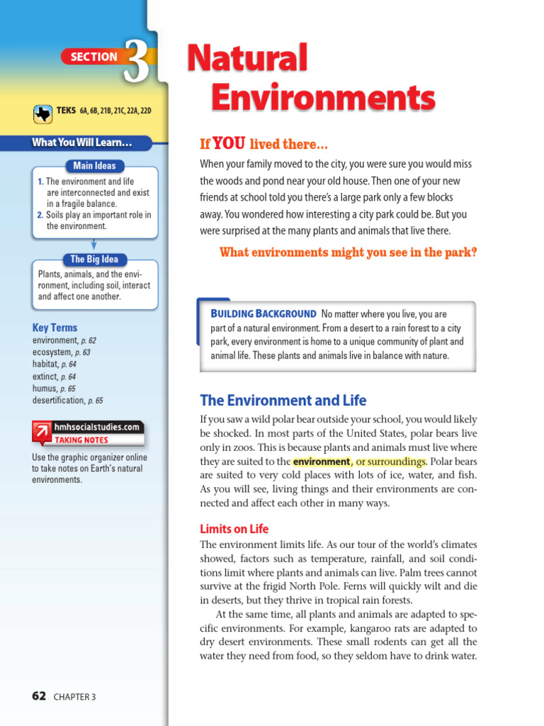 Chapter 3 Section 3 Reading | PDF | Soil | Predation