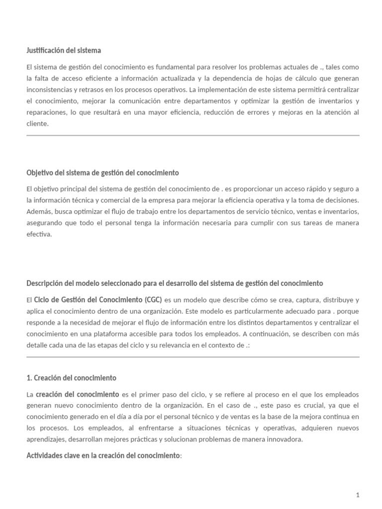 Gestión Del Conocimiento Final | PDF | Conocimiento administrativo | Conocimiento