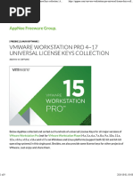 VMWare 17 Workstation Licenses Keys | PDF