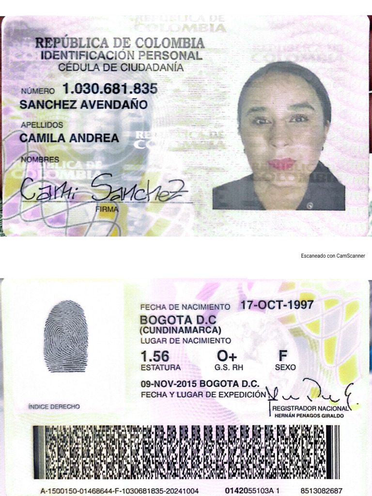Cedula Camila | PDF