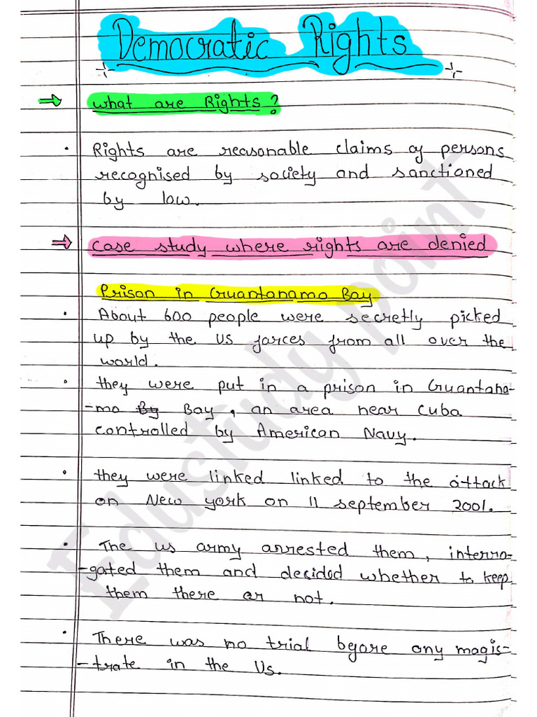Democratic Rights (Edustudy Point) | PDF