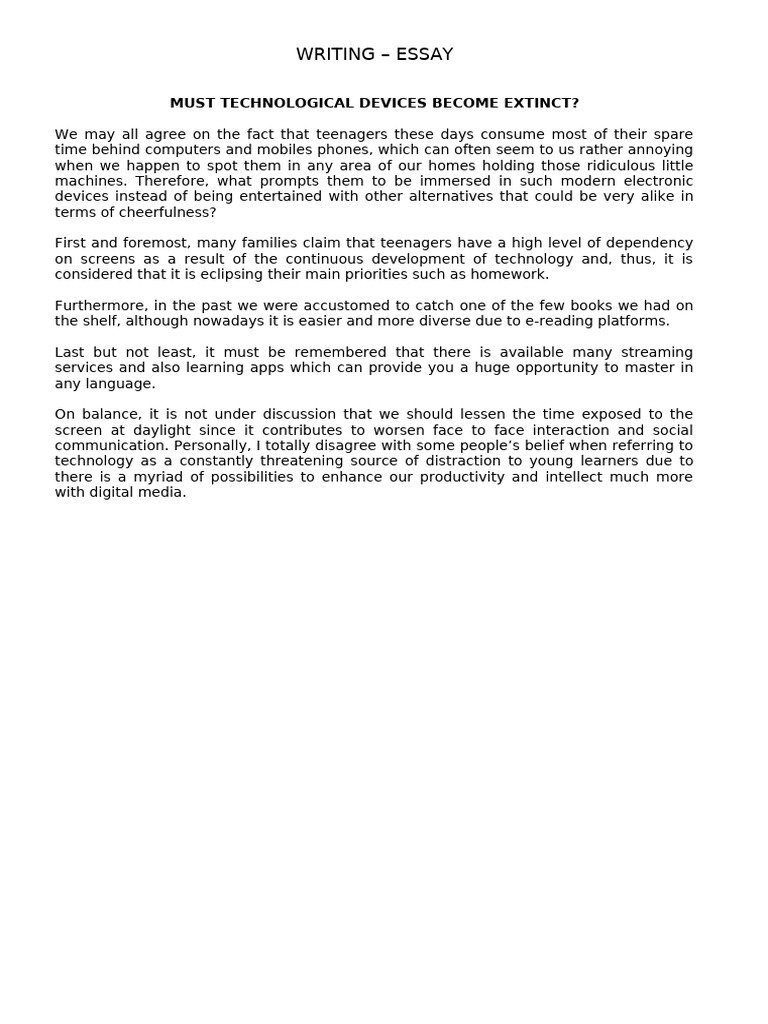 Writing Part 1, Test 5 -Essay | PDF
