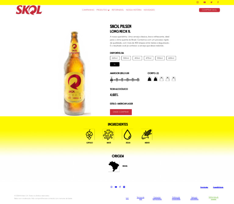 Skol Pilsen _ Skol | PDF | Cerveja | Bebidas alcoólicas