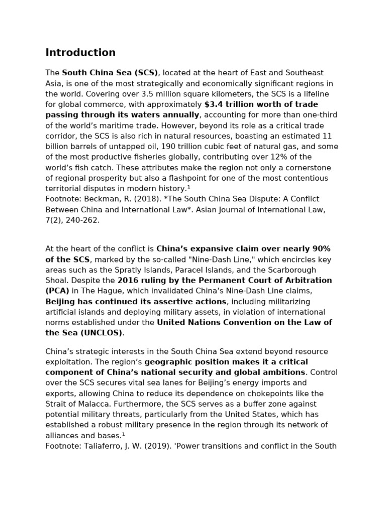 research_paper_with_footnotes | PDF | South China Sea | People's ...