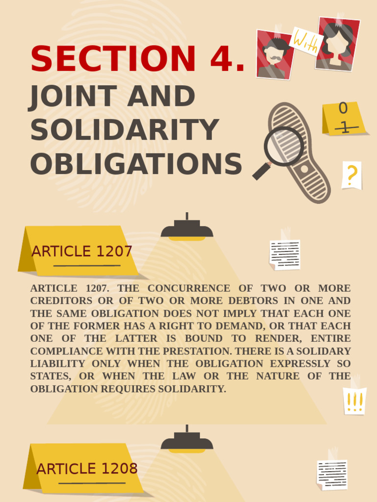 Joint and Solidarity Obligations | PDF | Debtor | Payments