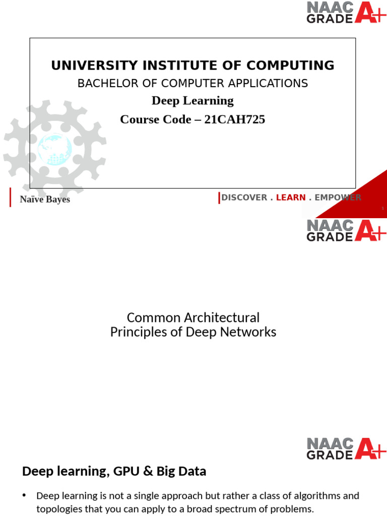 Architectural Principles of Deep Networks | PDF | Artificial Neural ...