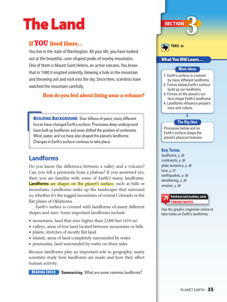 Chapter 2 Section 3 Reading | PDF | Plate Tectonics | Earth