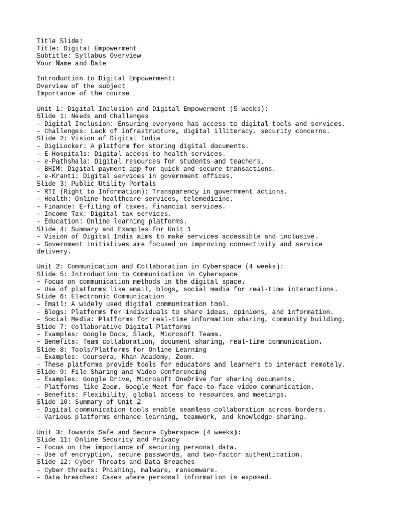 Digital Empowerment Presentation | PDF | Computer Security | Security