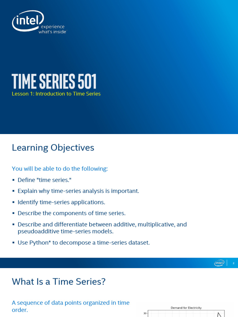 Lesson 1 Introduction To Time Series | PDF | Time Series | Seasonality