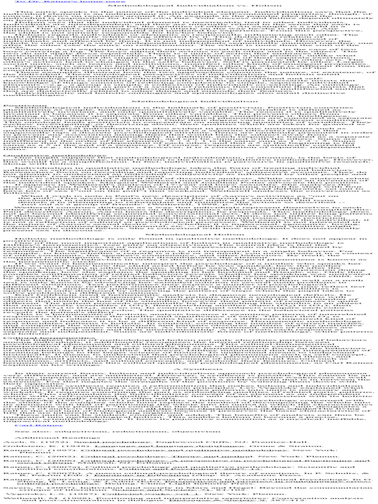 Methodological Individualism Vs Holism Pdf Holism Methodology