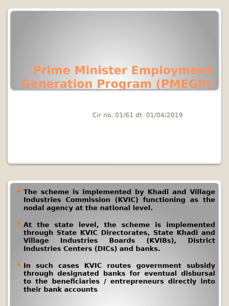 PMEGP Employment Scheme Guide | PDF | Economies