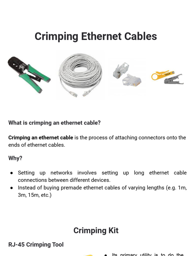 Ethernet Cable Crimping Guide | PDF | Electrical Connector | Electronics