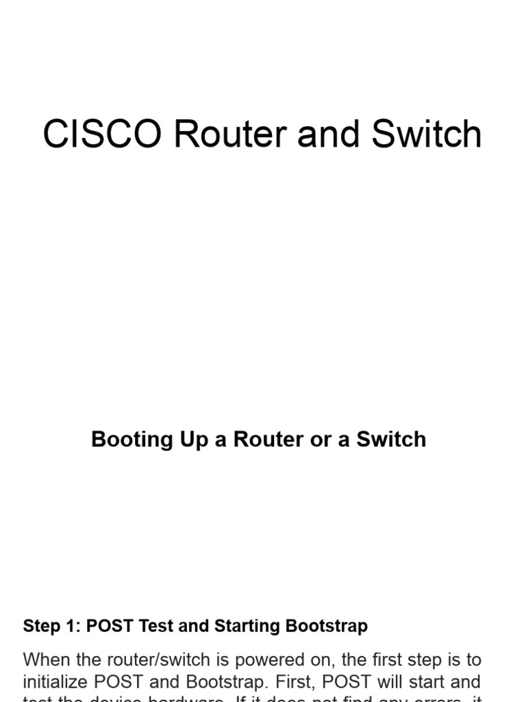 2 - Cisco Router and Switch | PDF | Booting | Command Line Interface