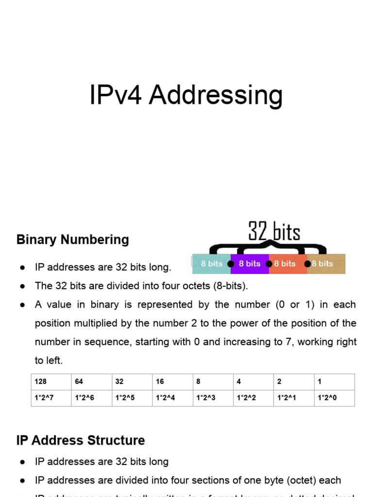 3 - IPv4 – Addressing and Subnetting | PDF | Ip Address | I Pv6