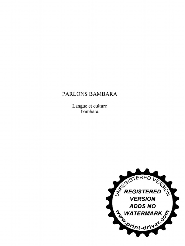 Parlons_Bambara_Langue_et_Culture | PDF