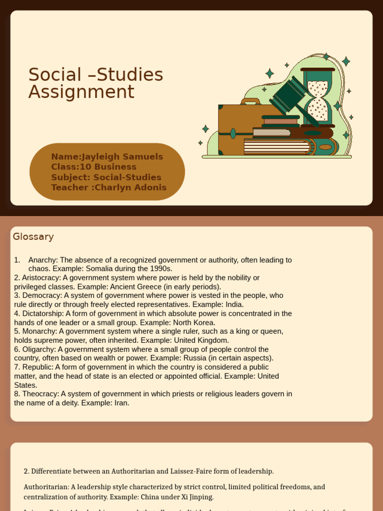 Jayleigh Samuels Social Assignment | PDF | Government | Elections
