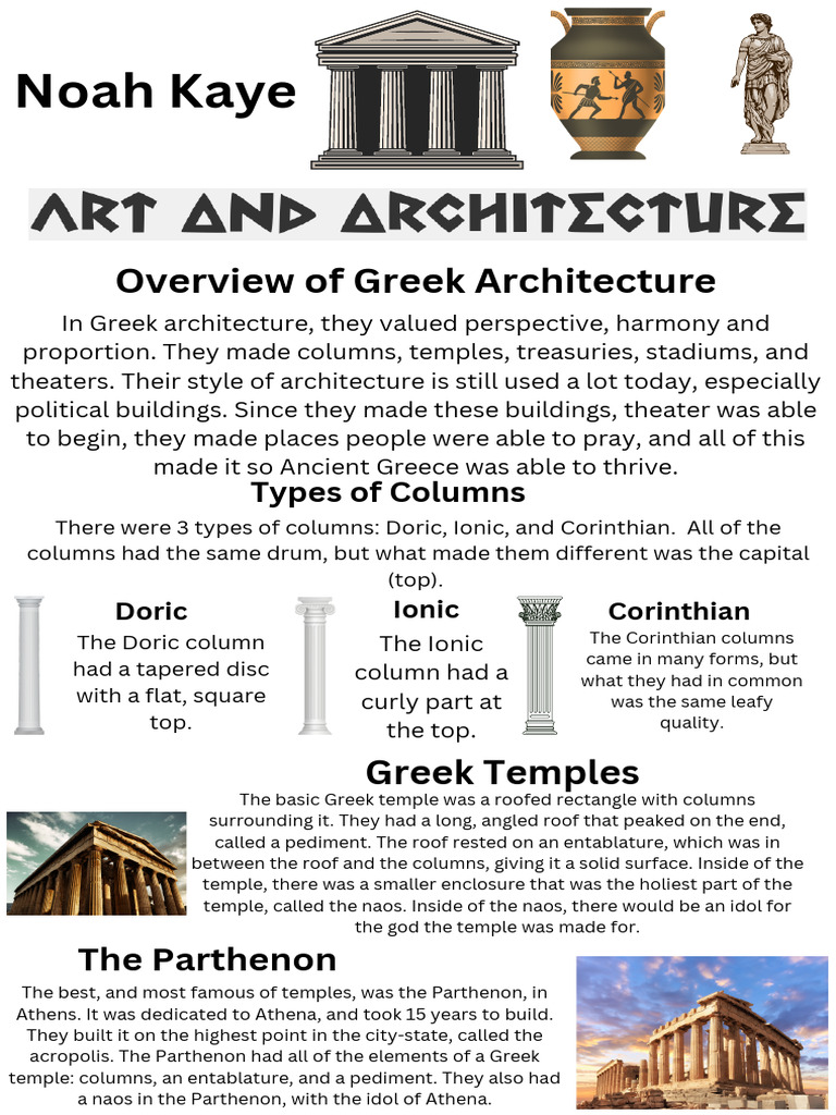 Art and Architecture by Noah Kaye (Green) | PDF | Column | Ancient Greece