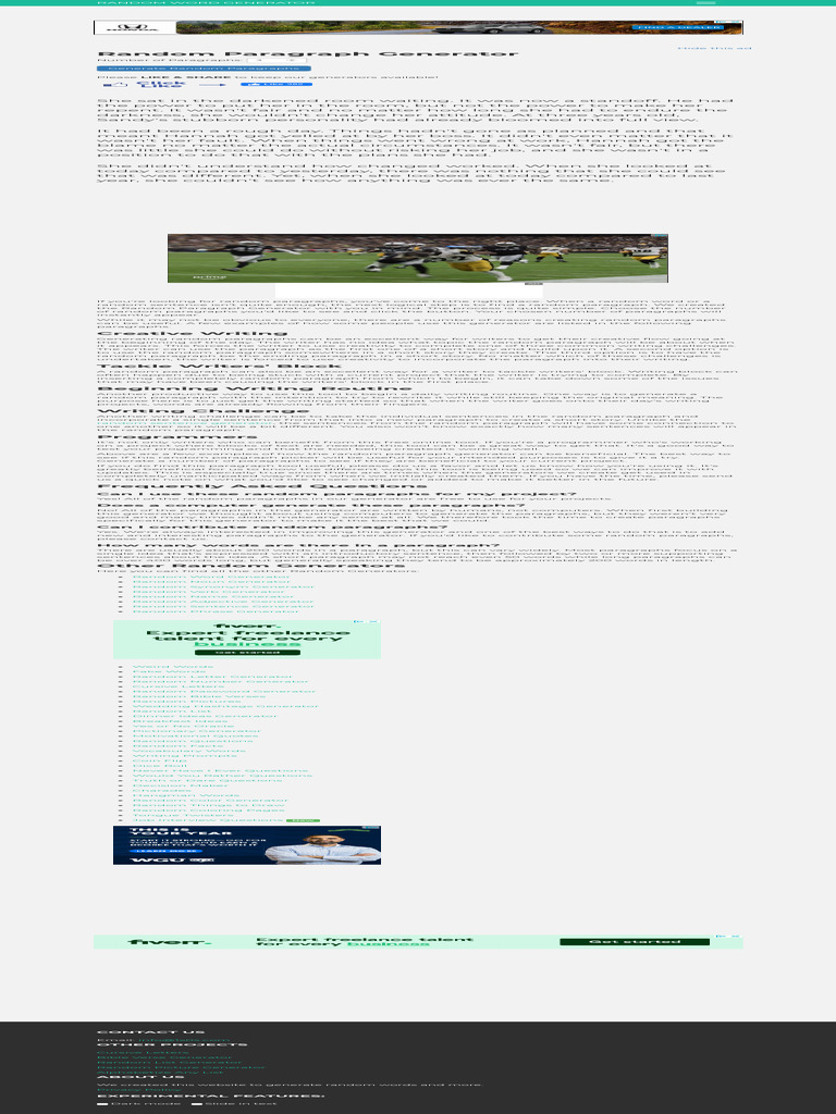 2 Random Paragraph Generator - 1000's of Random Paragraphs | PDF | Word ...