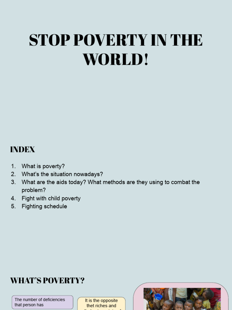 Combatting Global Poverty Today | PDF | Poverty | Poverty & Homelessness