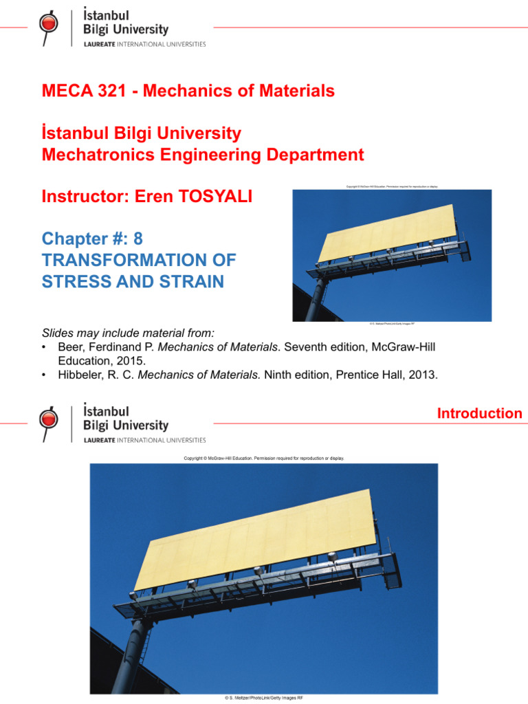 MECA 321 - Chapter 8 - Week12 | PDF | Stress (Mechanics) | Bending