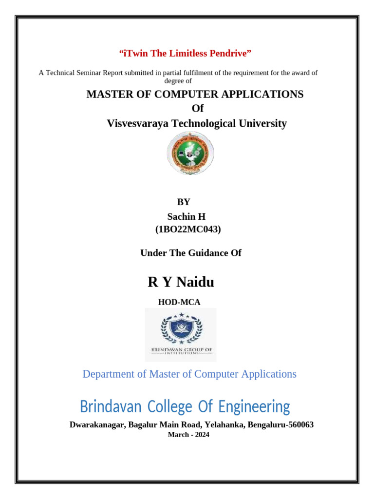 iTWIN technical seminar | PDF | Security | Computer Security