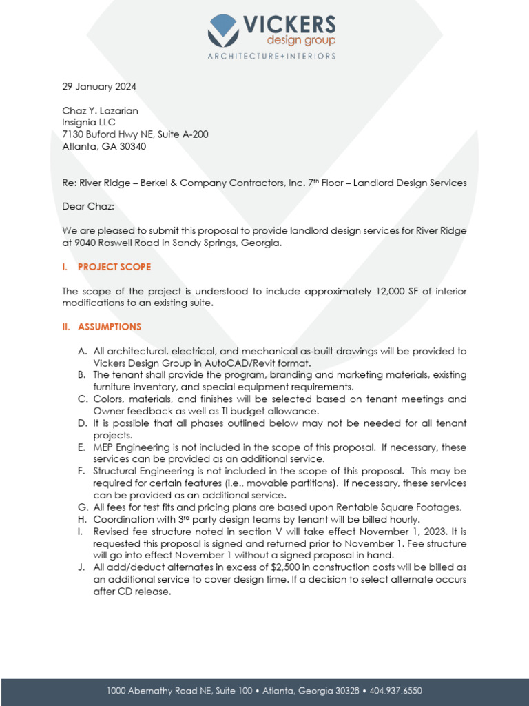 River Ridge - Design Services - 012924 | PDF | Indemnity | Private Law