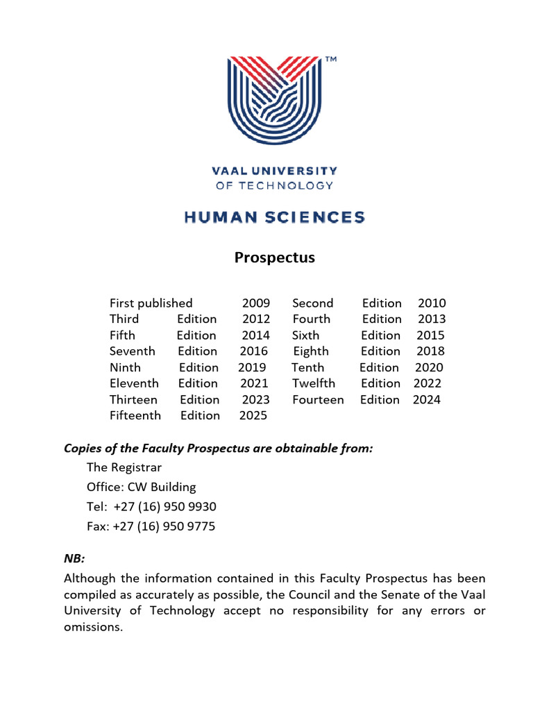 Faculty of Human Sciences Prospectus 2025 | PDF | Educational Technology | Learning