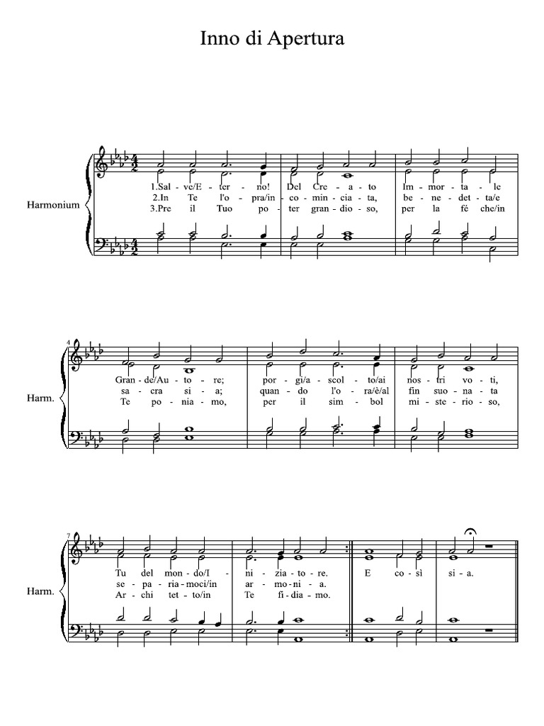 Inno Di Apertura | PDF