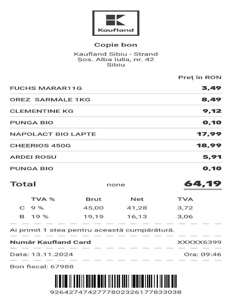 Bon Fiscal | PDF