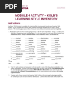 Kolbs Questionnaire | PDF