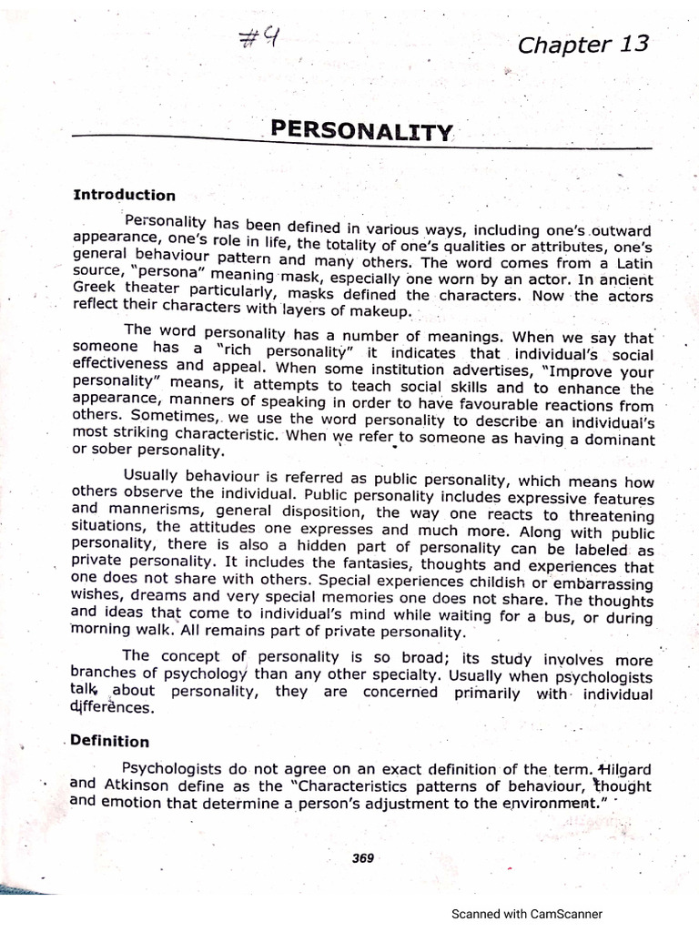Personality Full Chapter in Soft Form | PDF