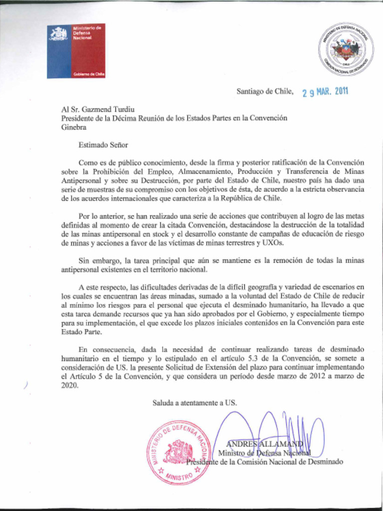 11MSP Chile Extension Request | PDF | Clima | Chile