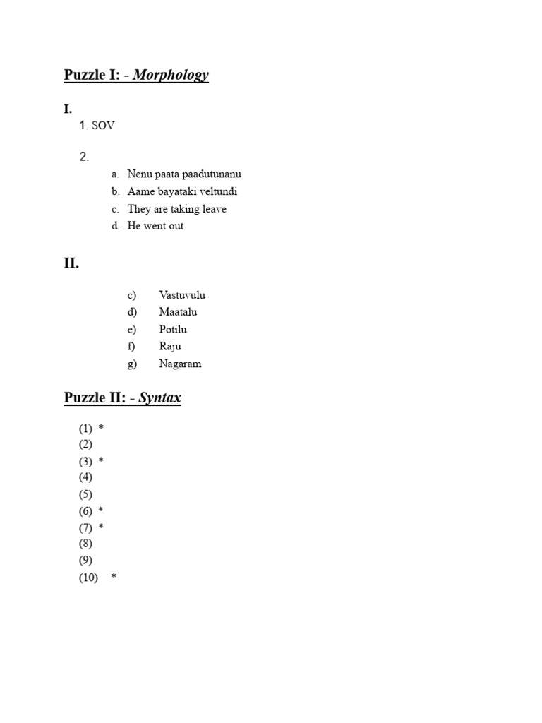Linguistics Group-7 Assignment - Answers | PDF