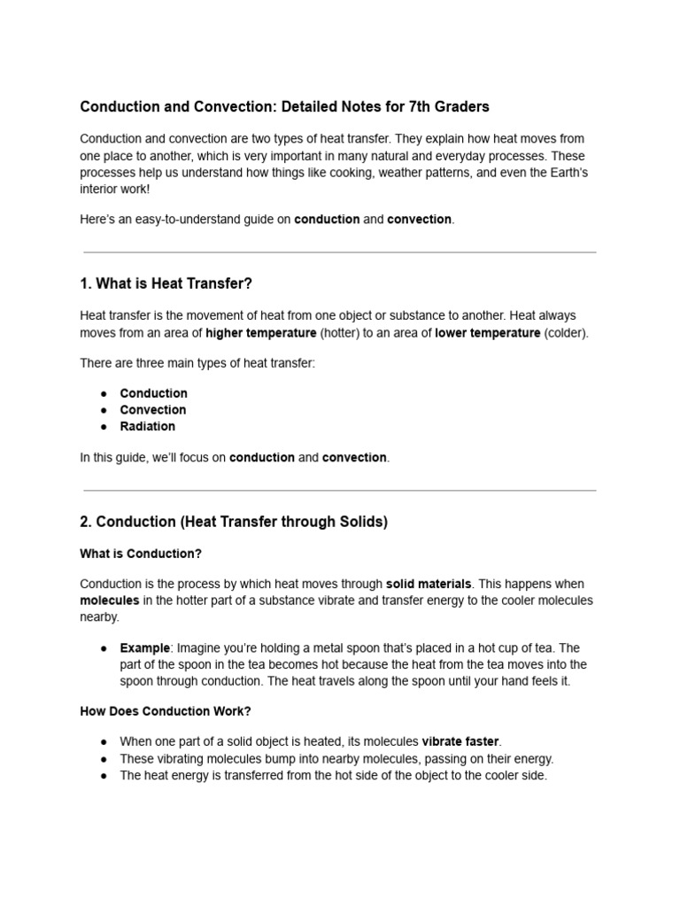 Understanding Heat Transfer: Conduction & Convection | PDF | Convection ...
