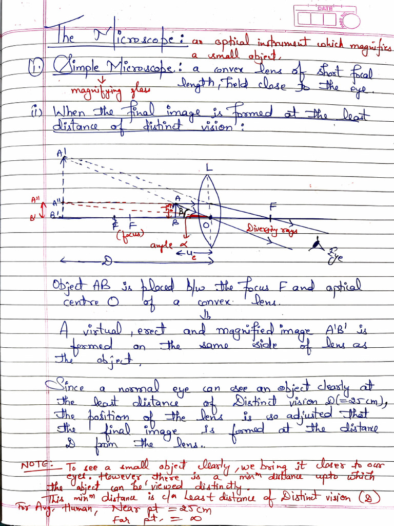 Ray Optics- Microscope | PDF | Optics | Electromagnetic Radiation