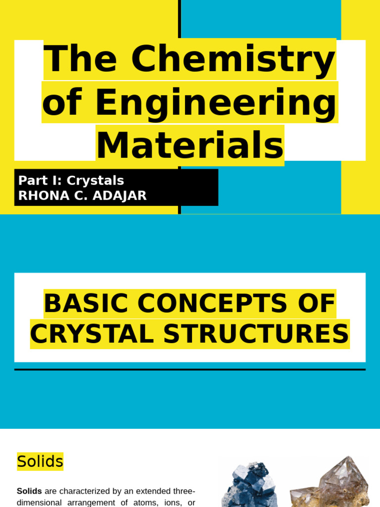 Part I Crystals | PDF | Crystal Structure | Crystal