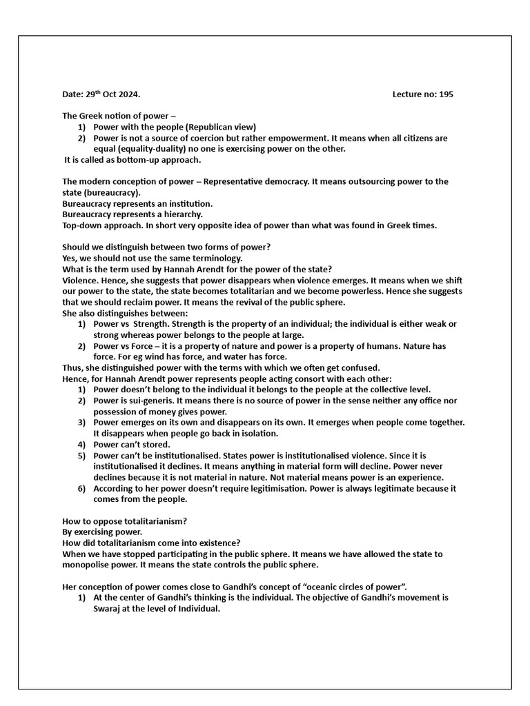 Lecture no 195 | PDF | Ideologies | Totalitarianism