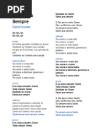 Santo pra Sempre - Letra | PDF