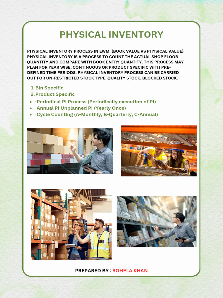 Physical Inventory Process | PDF | Inventory | Computing