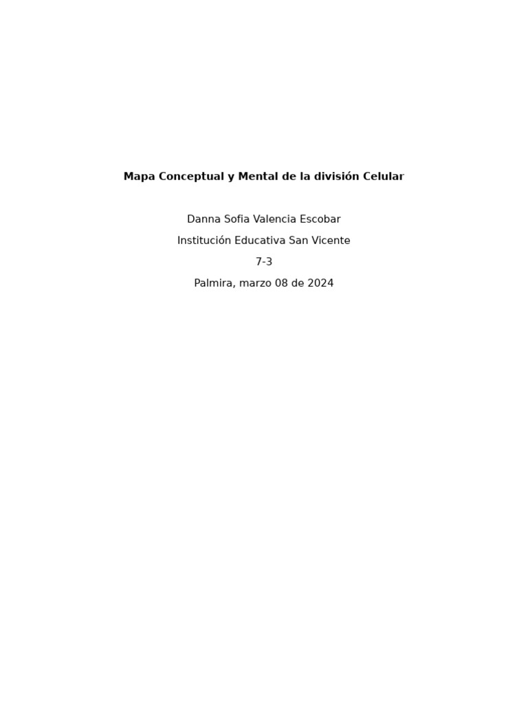 División Celular: Mapas Conceptuales y Mentales | PDF