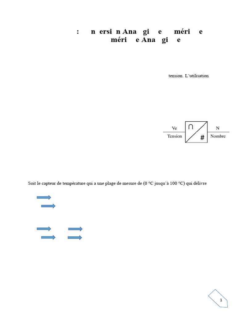Conversion Analogique-Numerique et DAC | PDF | Convertisseur analogique ...