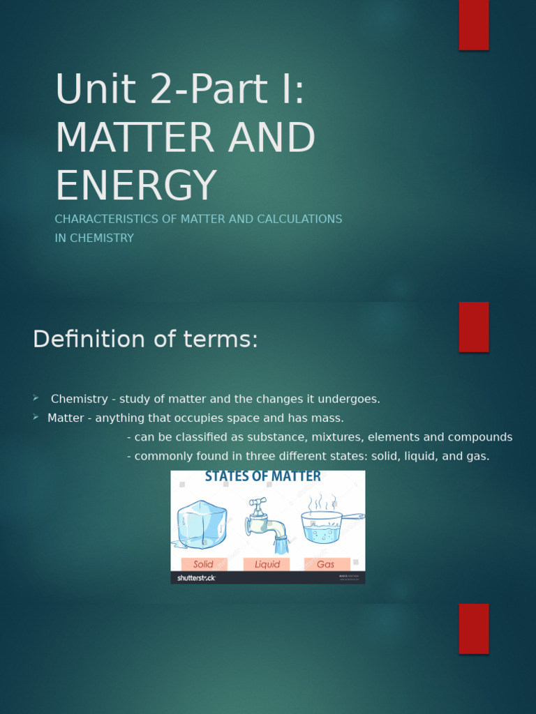 Part I Classification of Matter and Its Properties (1) | PDF ...