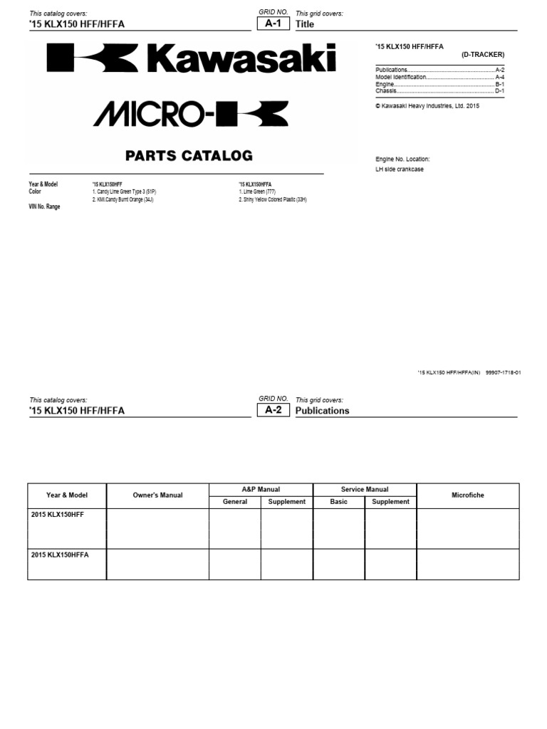 kawasaki_d_tracker_150_2015_1278546 | PDF | Automotive Technologies ...